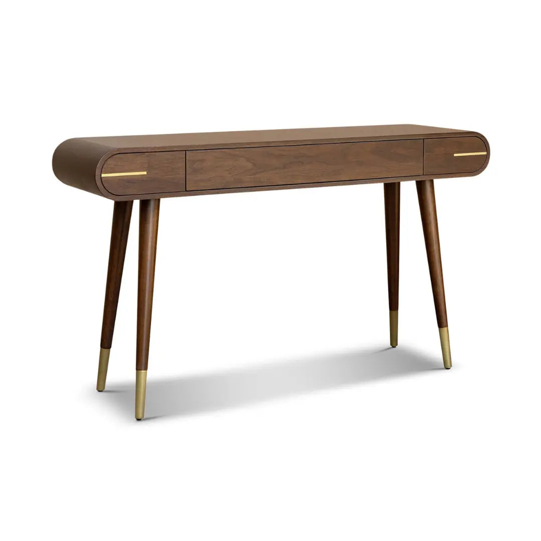 Malibu Console Table | Walnut & Brass | Berkeley Designs | Nicholas John Interiors