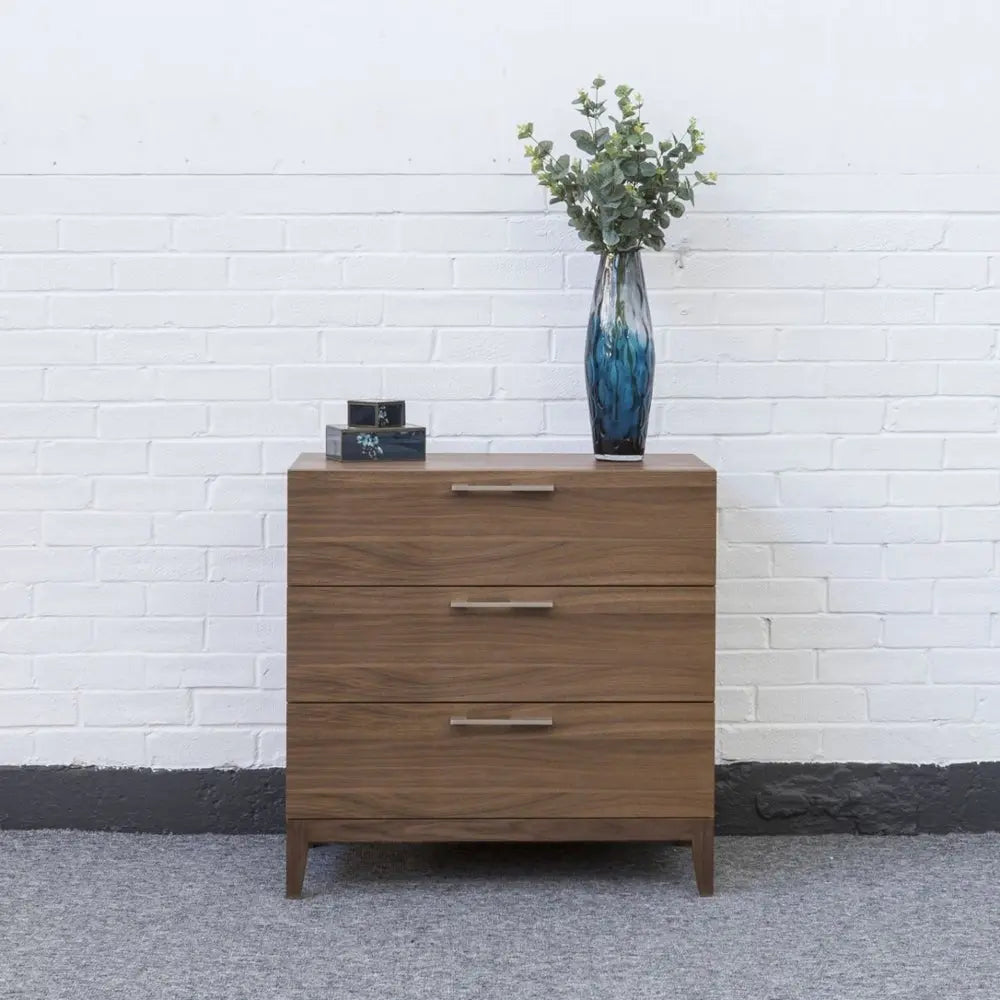 Shop Twenty10 Design Calla 3 Drawer Chest - Walnut Chest of Drawers - Nicholas John Interiors