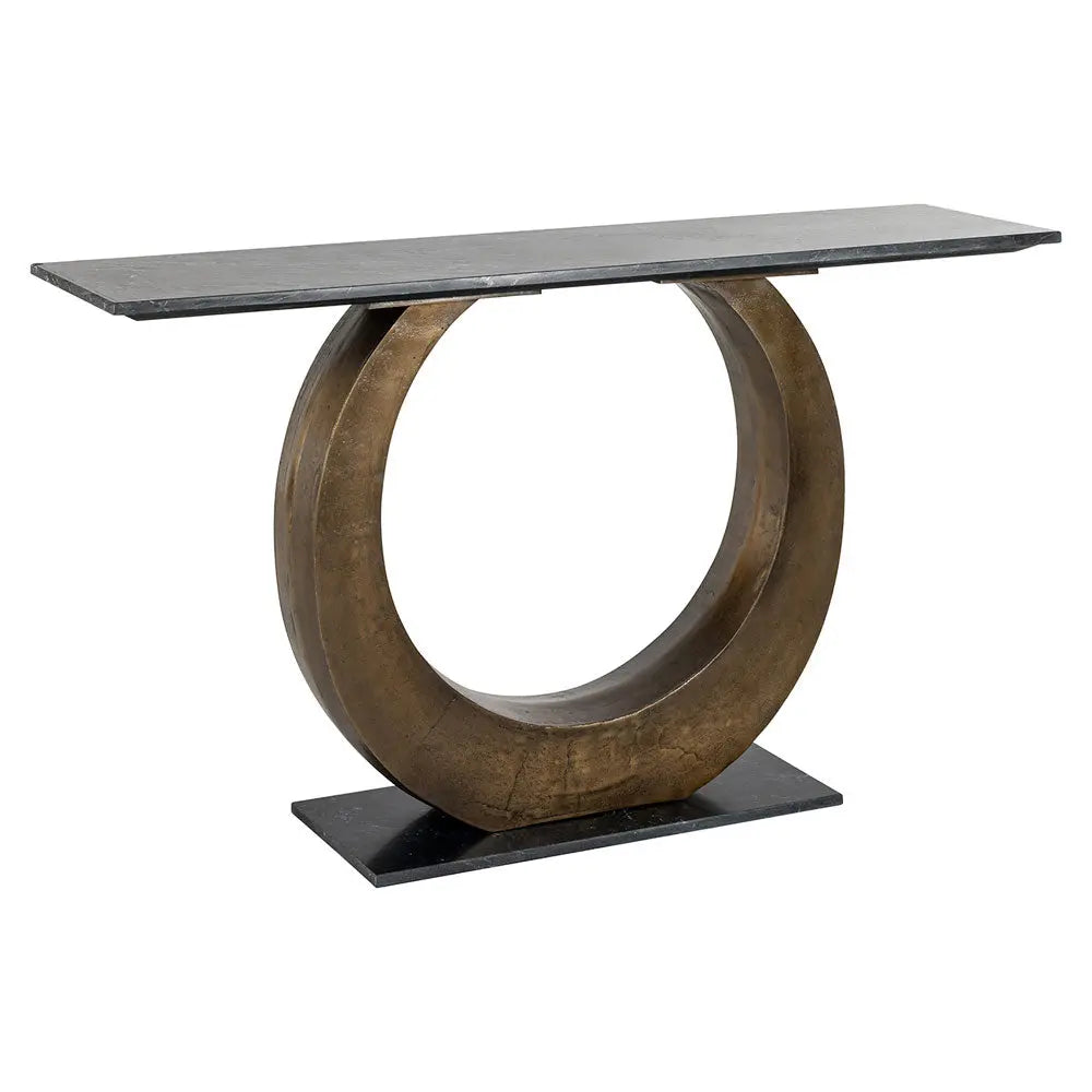 Richmond Interiors Luna Console Table in Black/Gold - Nicholas John ...