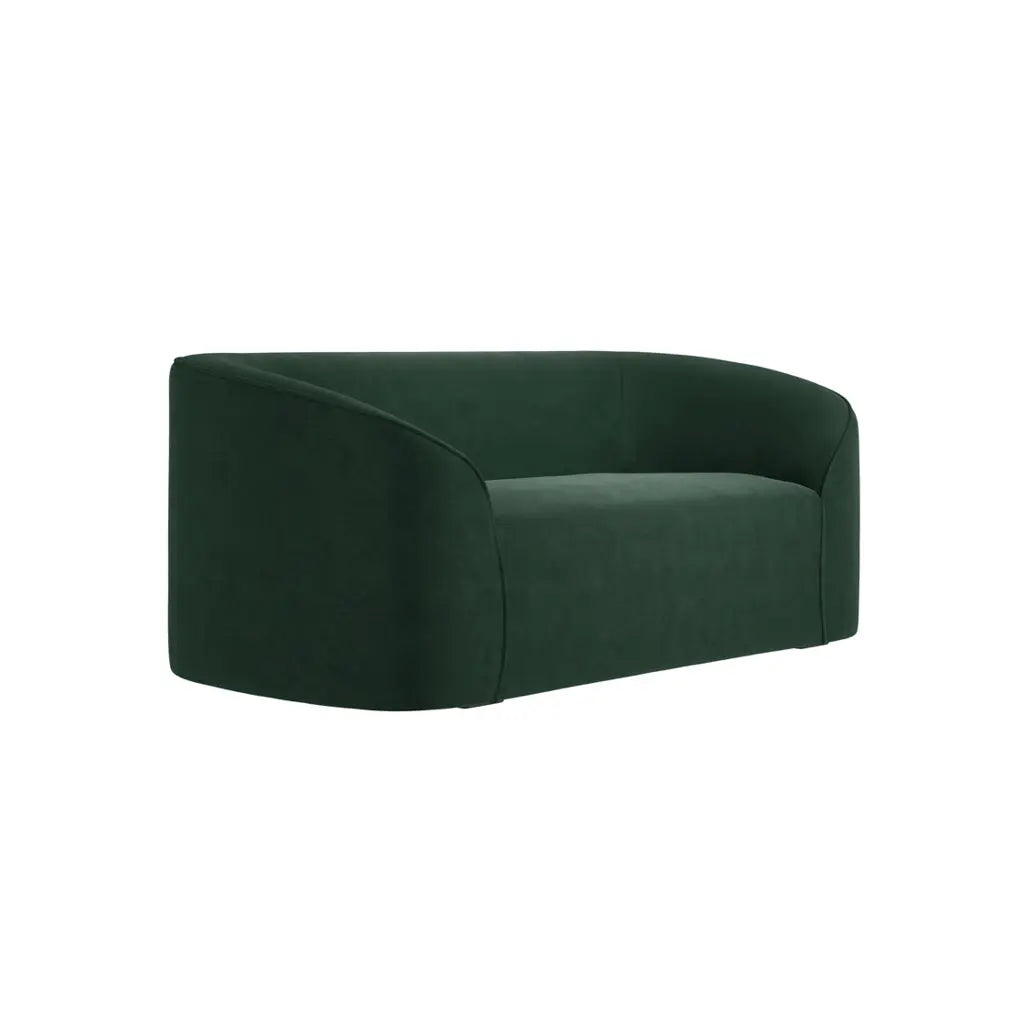 Ashford & Grey Zuma Forest Green Sofa | Velvet Curved Modern Sofa ...