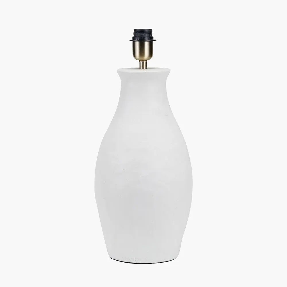 Eirene White Textured Stoneware Table Lamp Base – Nicholas John Interiors
