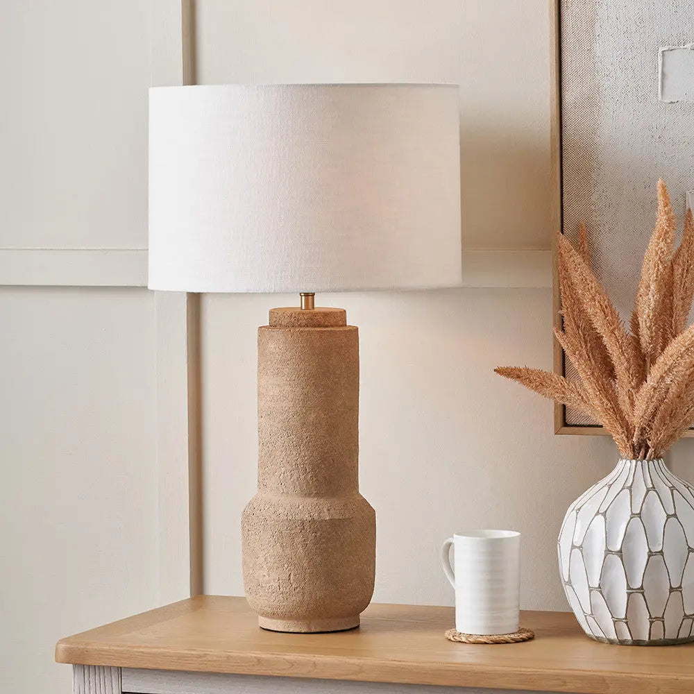Gaiana Concrete Brown Stoneware Table Lamp Base – Nicholas John Interiors