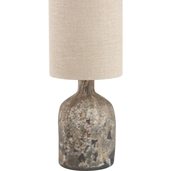 Palmino Brown Organic Glass Bottle Table Lamp | Handcrafted Artistic ...