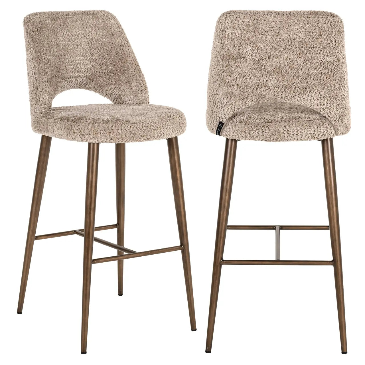 Richmond Interiors Delphine Bar Stool | Bouclé | Nicholas John Interiors