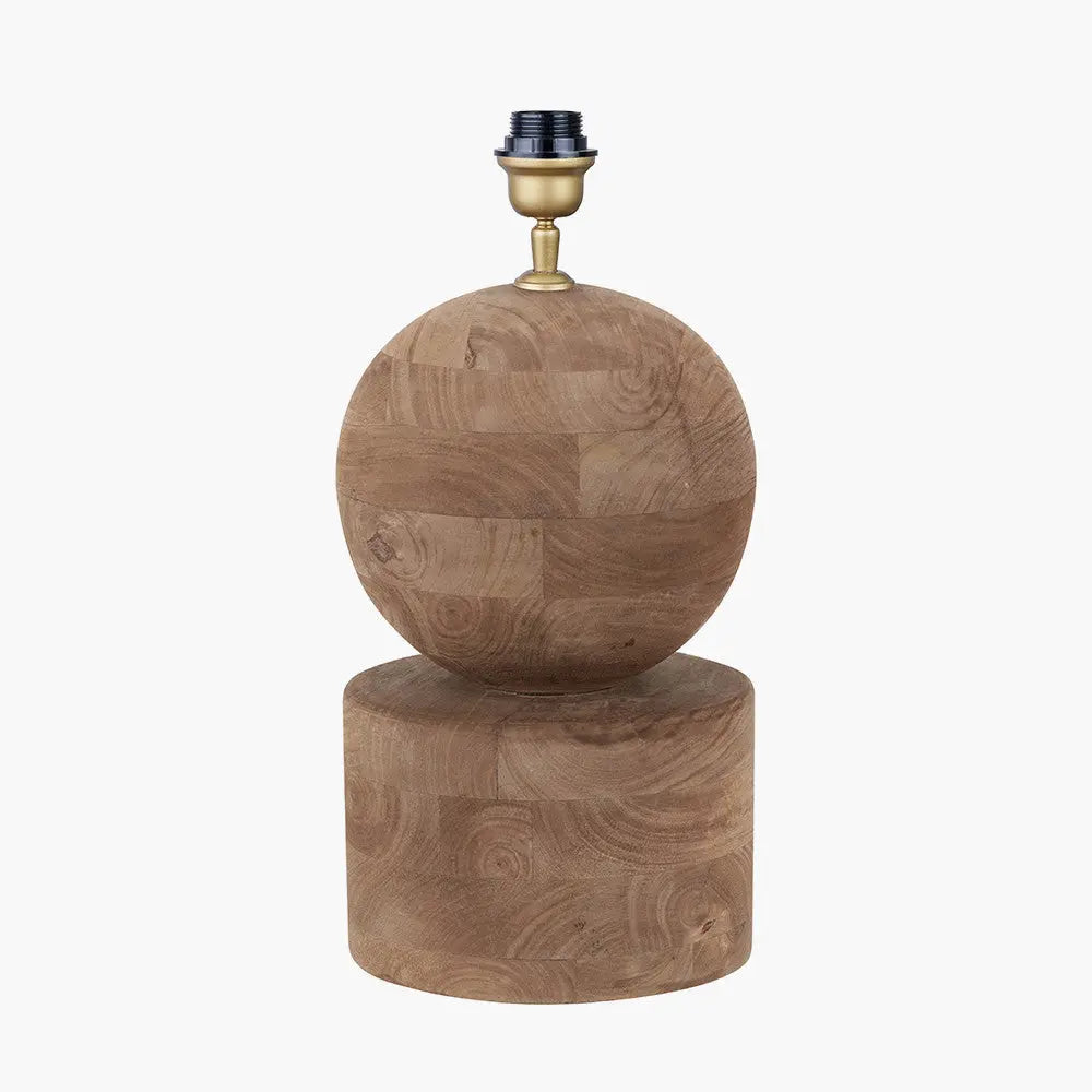 Ziva Antique Brown Round Wood Table Lamp Base – Nicholas John Interiors