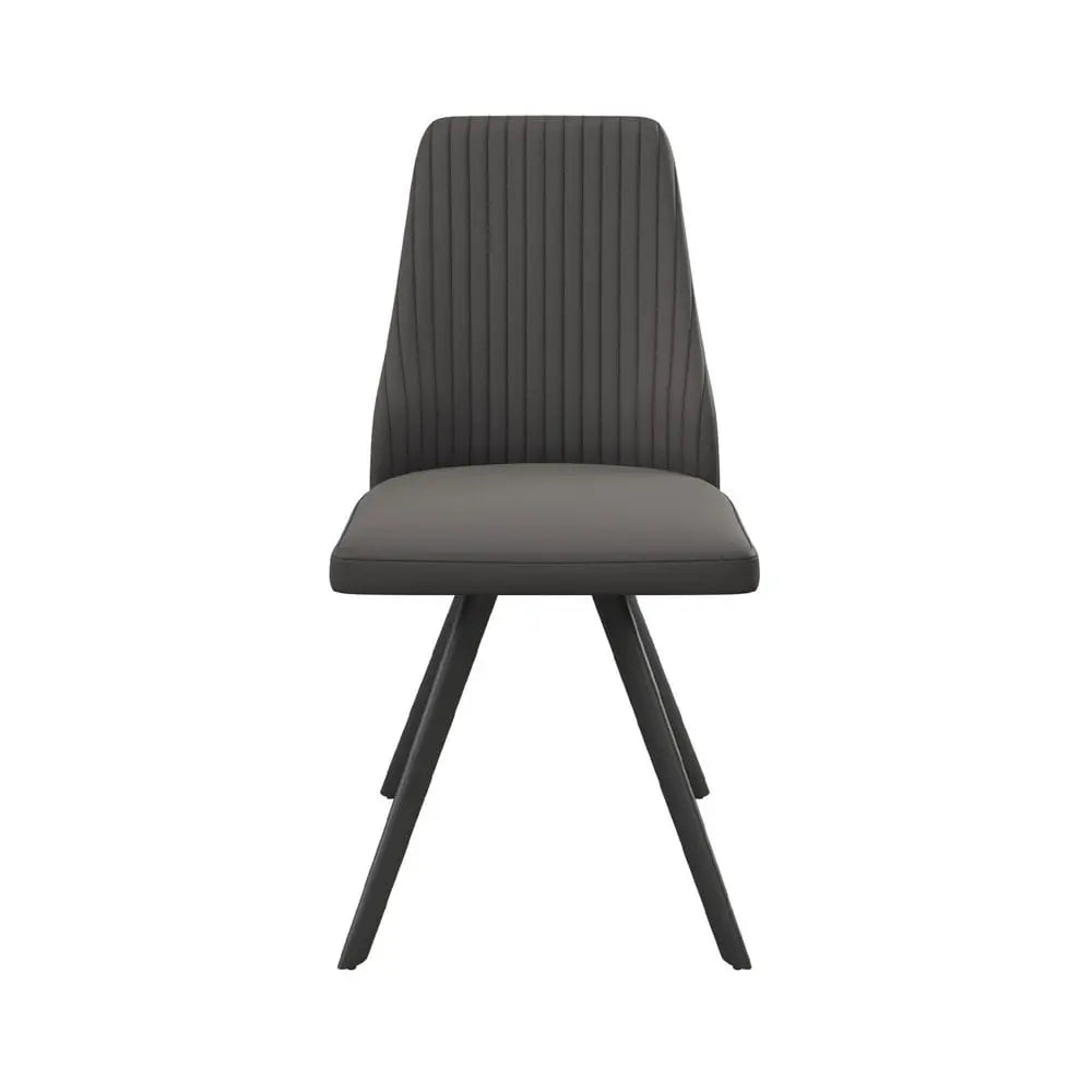 Azuma Dark Grey Upholstered Dining Chair – Modern Design – Nicholas ...