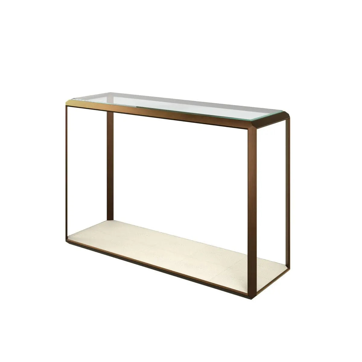 DI Designs Elmley Console Table | Ivory Shagreen & Brass | Nicholas ...