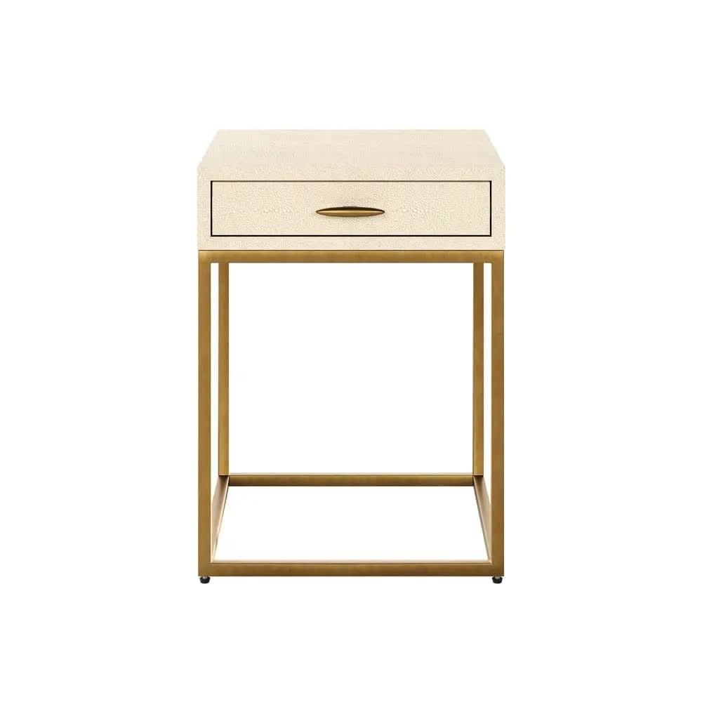 DI Designs Hampton Bedside | Ivory Shagreen | Nicholas John Interiors