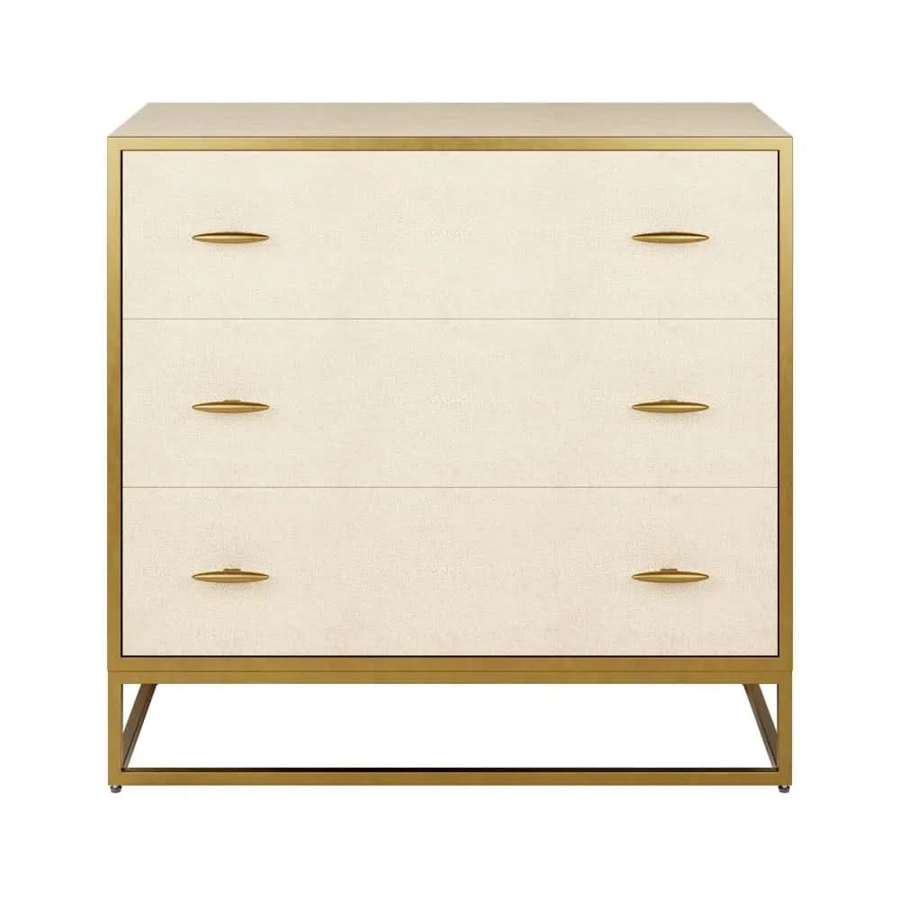 DI Designs Hampton Chest of Drawers | Ivory Shagreen & Brass | Nicholas ...