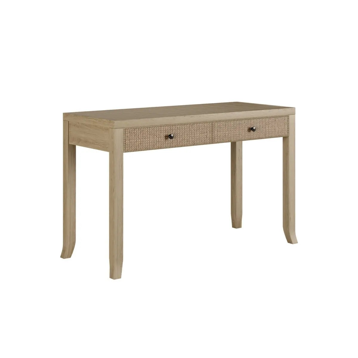 DI Designs Witley Desk | Aged Oak Rattan Office Desk | Nicholas John ...