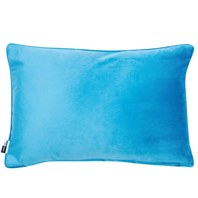 Malini Luxe Rectangle Turquoise Cushion | Matt Velvet Cushion ...